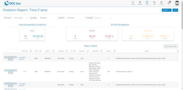 Aderant OCG Live - Billing Compliance at the Point of Time Entry - Aderant