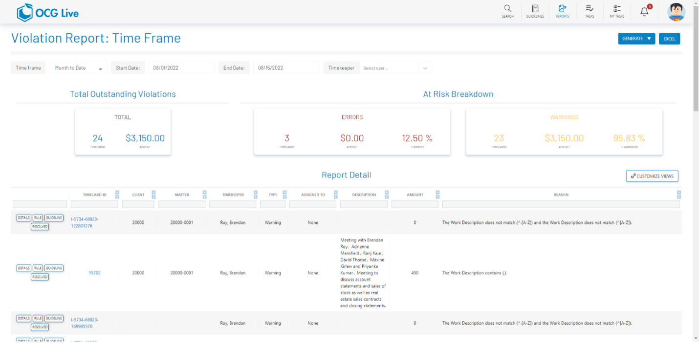 Aderant OCG Live - Billing Compliance at the Point of Time Entry - Aderant